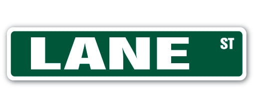 LANE Street Sign Childrens Name Room Sign | Indoor/Outdoor | 30" Wide ...