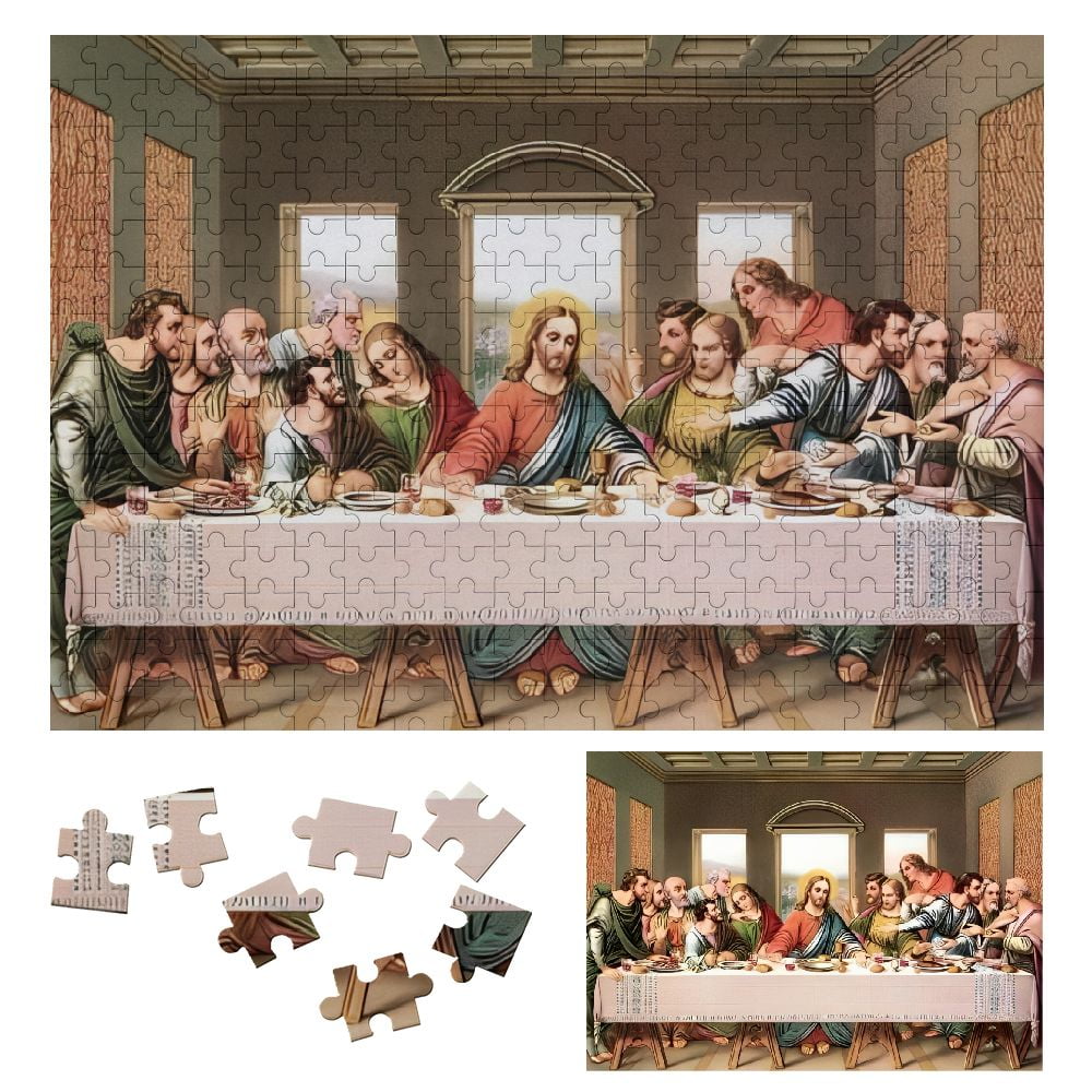 LANFENG 1000pcs Jigsaw Puzzle for Adults -The Last Supper Christ Jesus -Wooden Puzzles, Holiday ...