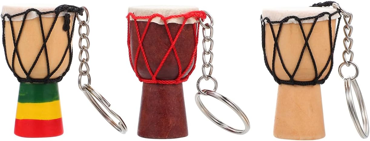 LANFENG 15 Pcs djembe pendant African drum keychain Drum pendant ...