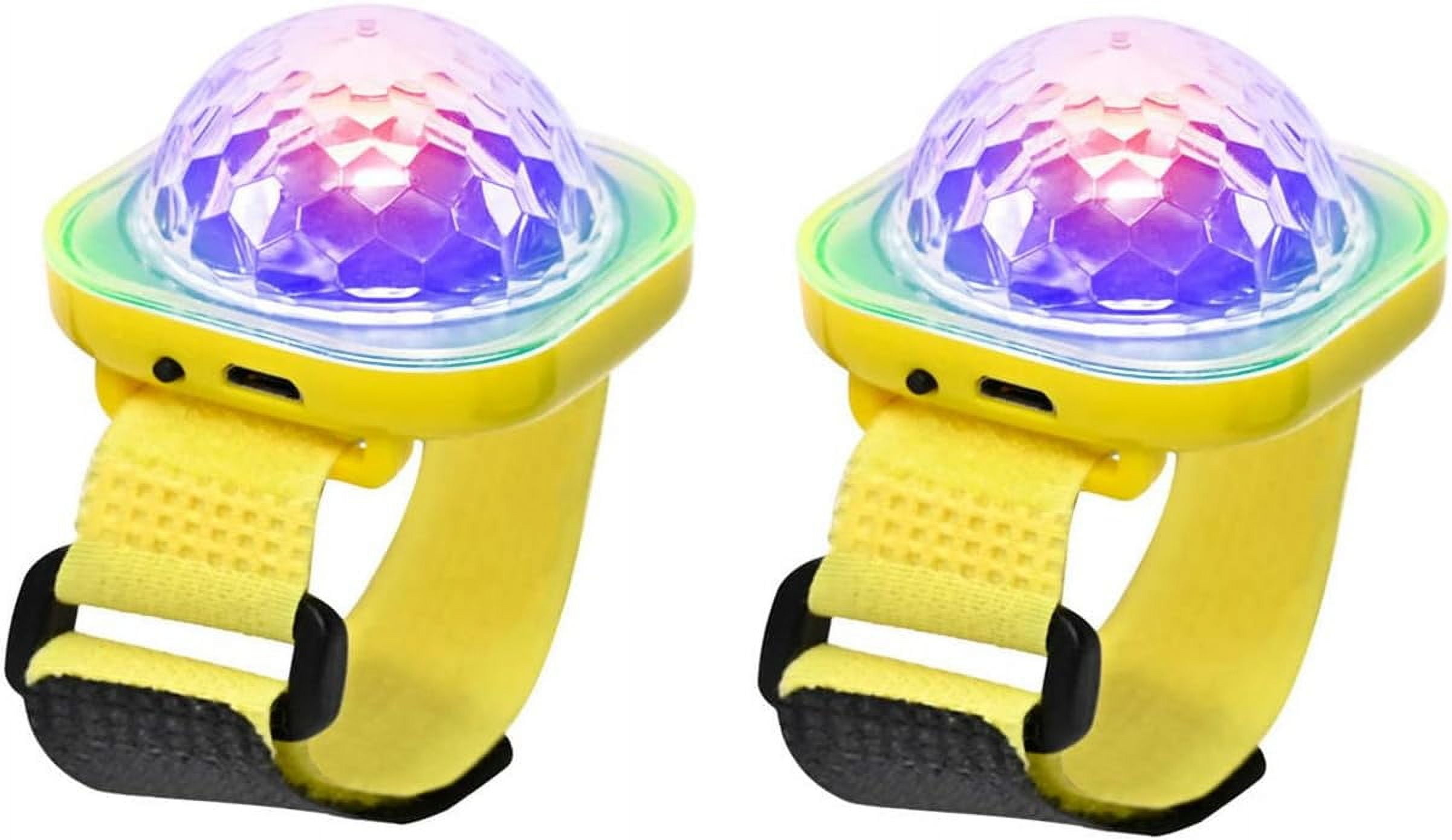 LANFENG 2 Pack Disco Ball Light, Wearable Mini Portable LED Lamp Night ...