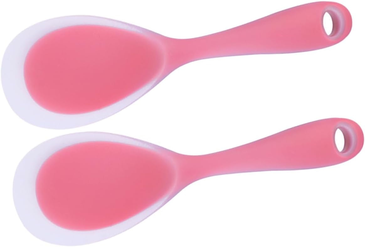 LANFENG 2-Pack Non-stick Silicone Rice Spoon Set Heat Resistant Kitchen ...