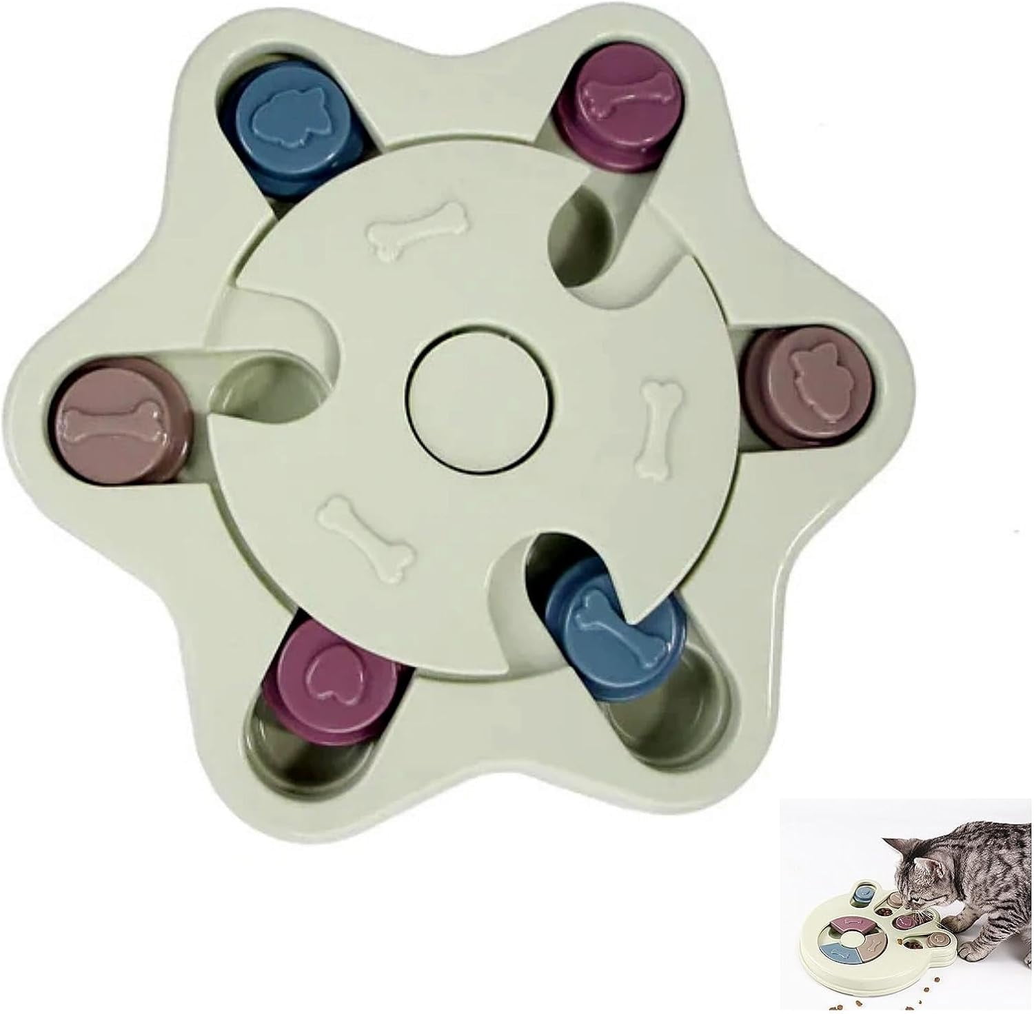 LANFENG Anti-Choking Interactive Puzzle Toy for Slow Dispensing Feeding ...