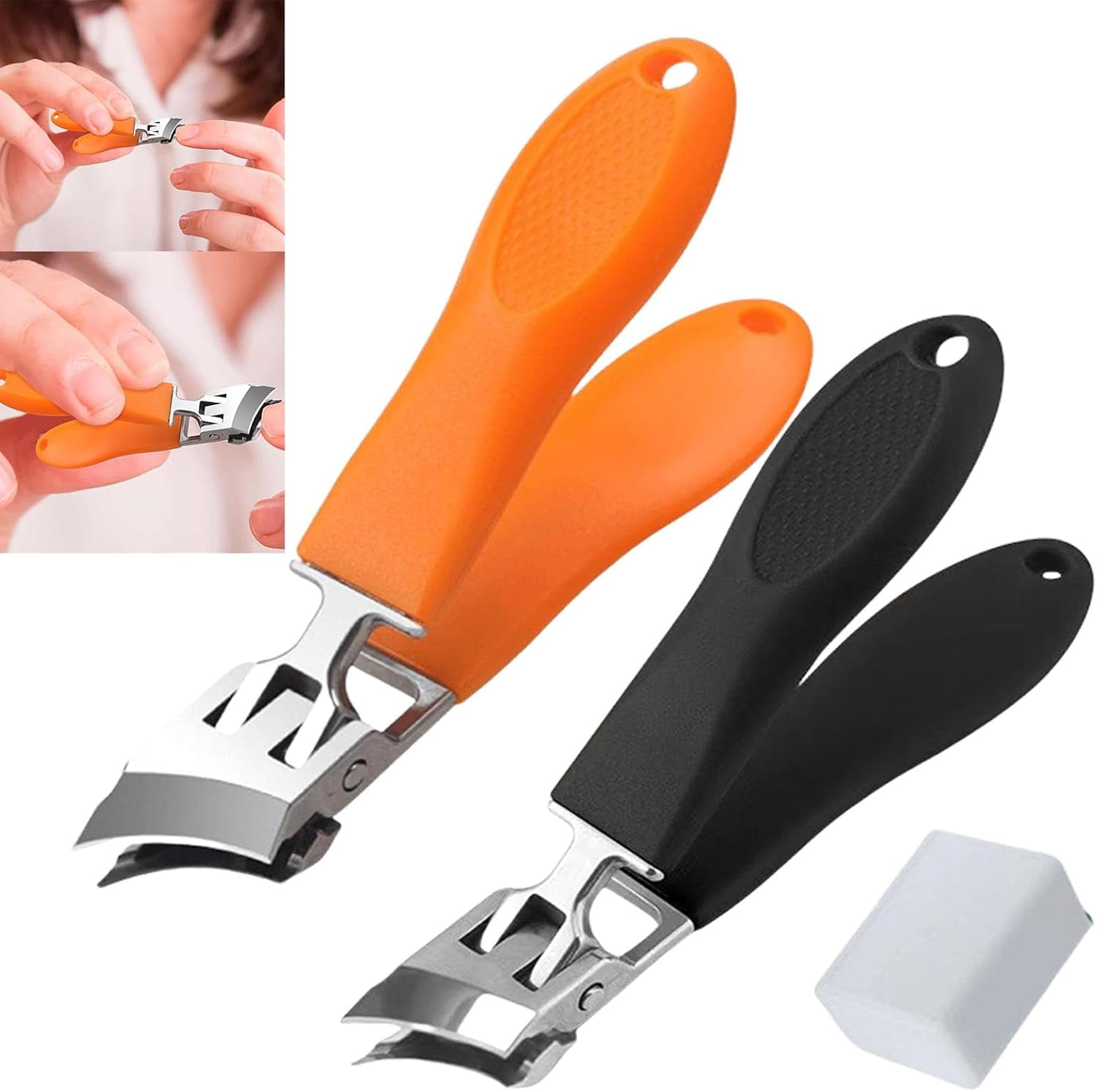 LANFENG Appehinglaus Wide Jaw Opening Anti-Splash Slanted Nail Clipper, Slanted Nail Clippers ...