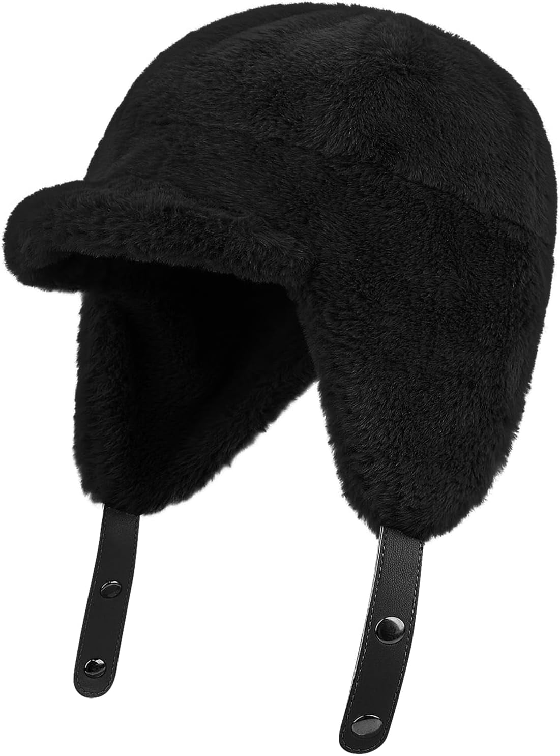 LANFENG Aviator Trapper Hat Russian Eskimo Trooper Hats with Visor Ear ...