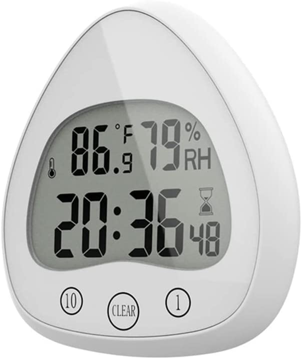 LANFENG Bathroom Digital Wall Clock Mute Shower Kitchen Timer Super ...