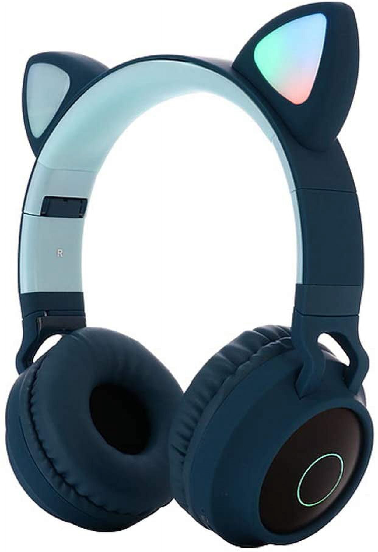 LANFENG Bluetooth 5.0 Cat Ear Headphones Foldable On-Ear Stereo ...