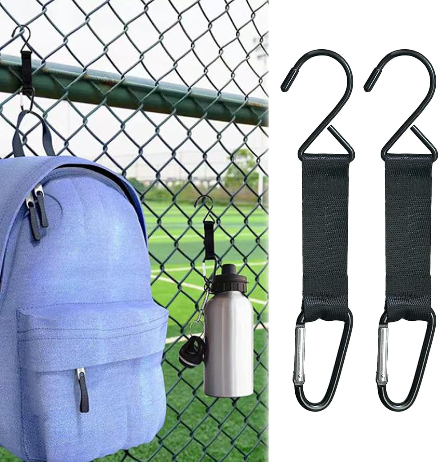 LANFENG Carabiner Fence Hooks, Fence Hook for Tennis Baseball Bag ...