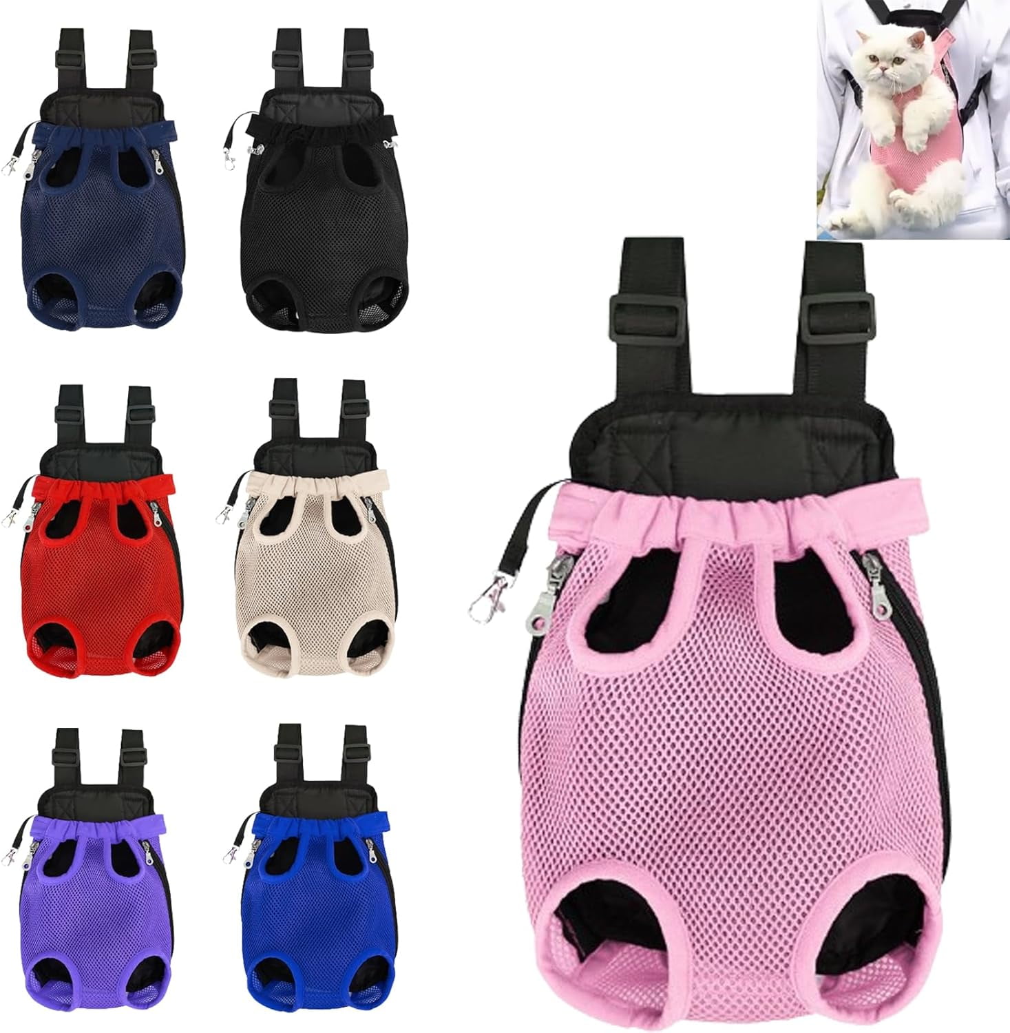 LANFENG Celery Pets Pet Travel Leg-Out Backpack, Pet Carrier Backpack ...