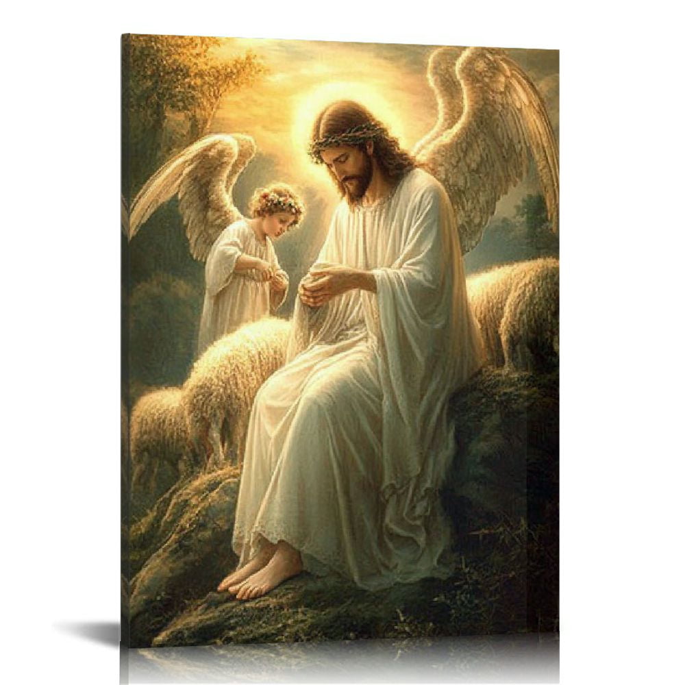 LANFENG Christ Jesus Wall Art Christian Canvas Decor jesus portrait ...