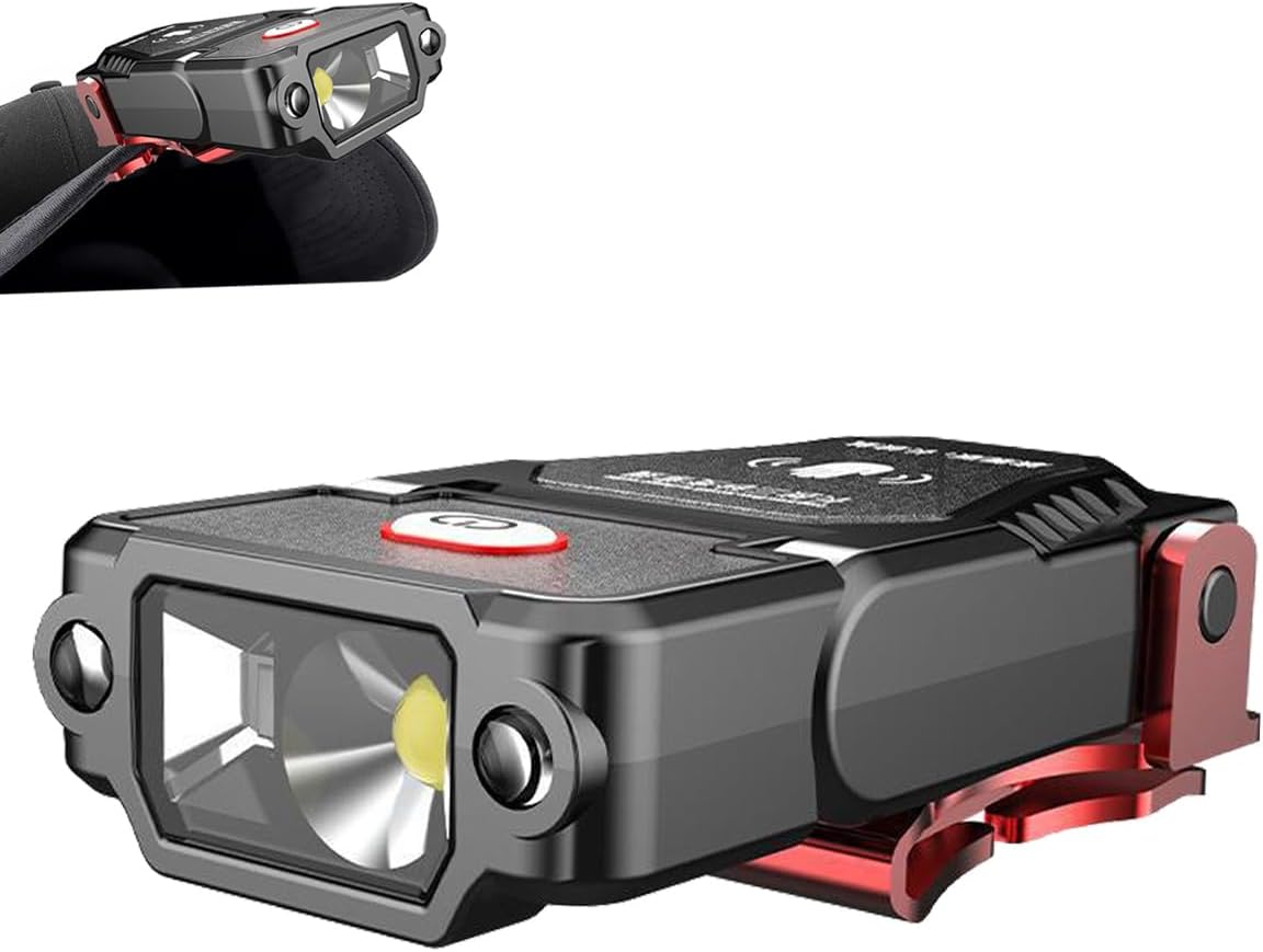 LANFENG Clip-on LED Hat Light Rechargeable Hands-Free Waterproof ...