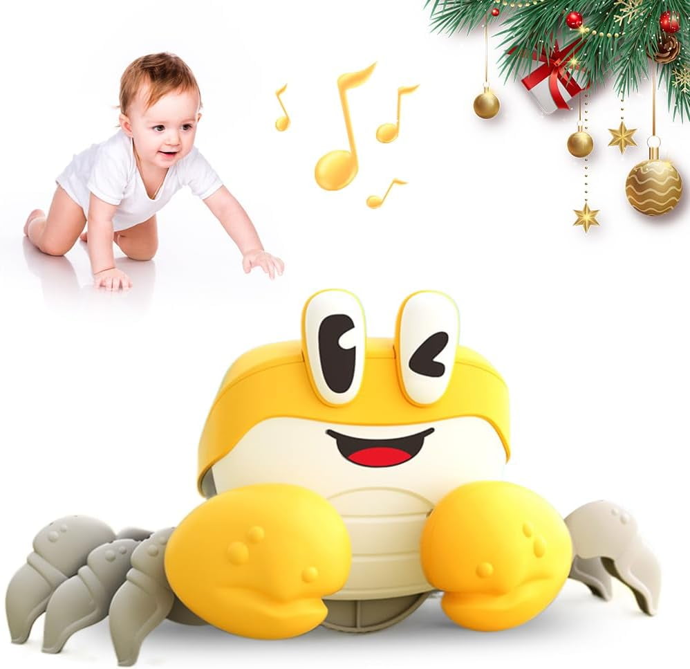 LANFENG Crawling Crab Baby Toys, Infant Tummy Time Toys Walking Crab ...