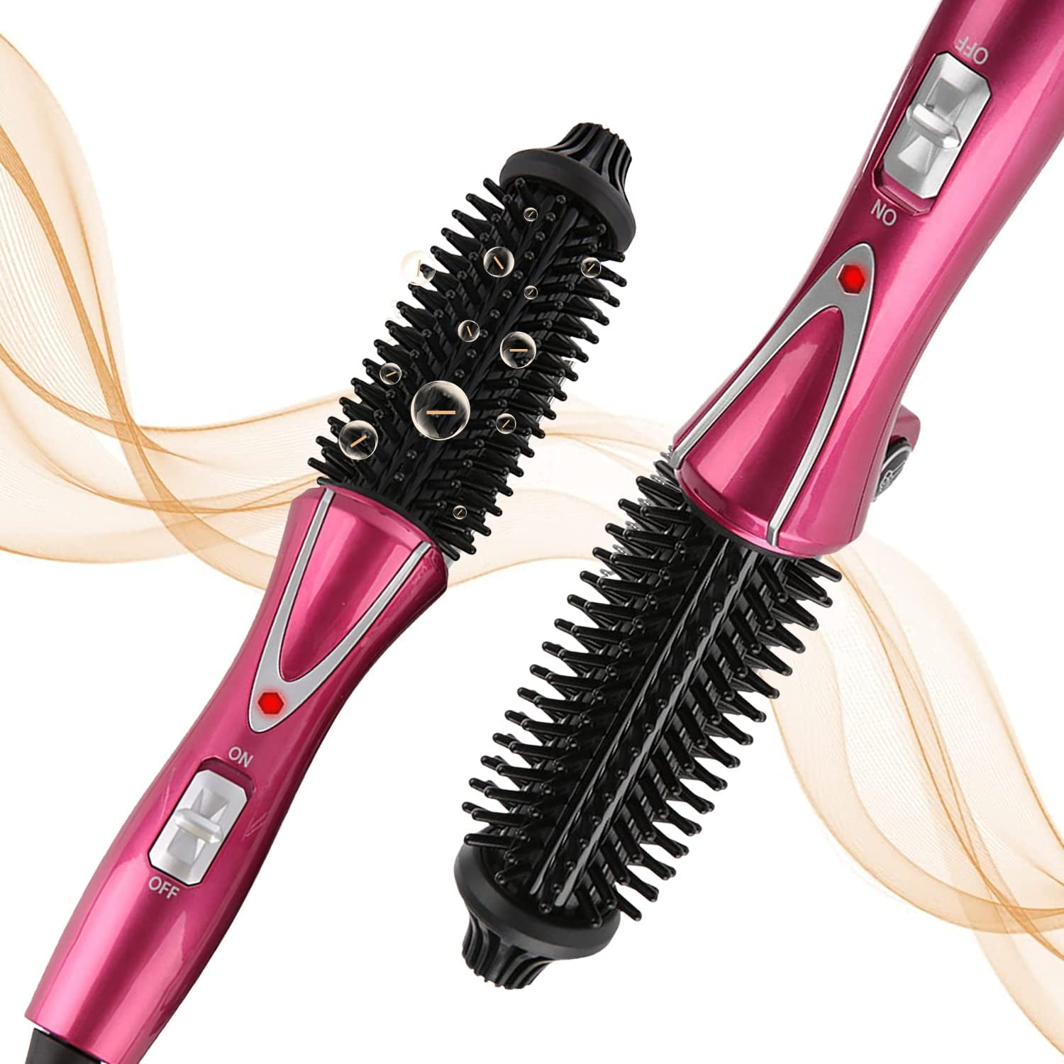 LANFENG Curling Iron Brush, Hair Curler Hot Brush Professional Anti ...