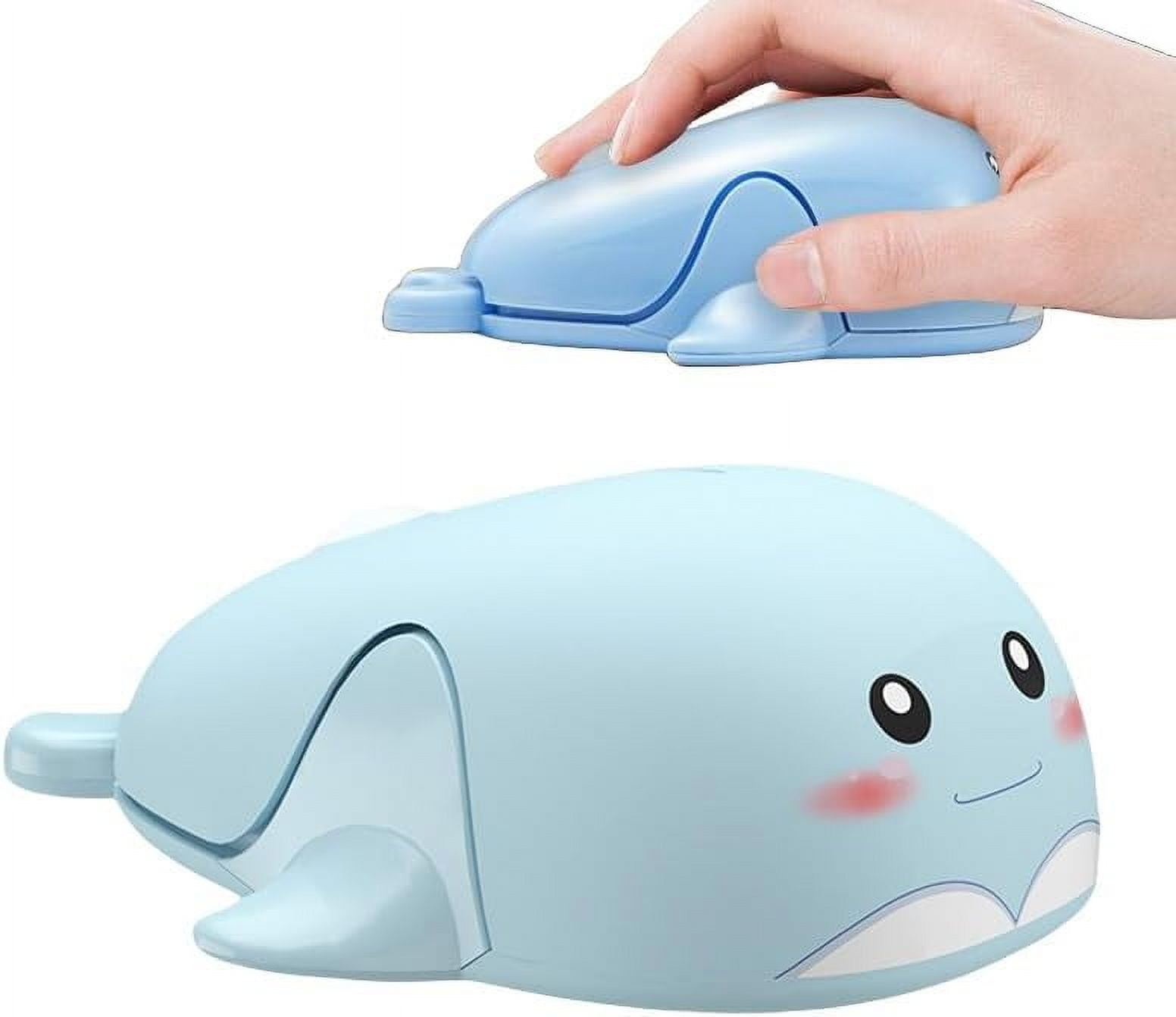 LANFENG Cute Dolphin Shape Blue Portable Lightweight Wireless Mouse for ...