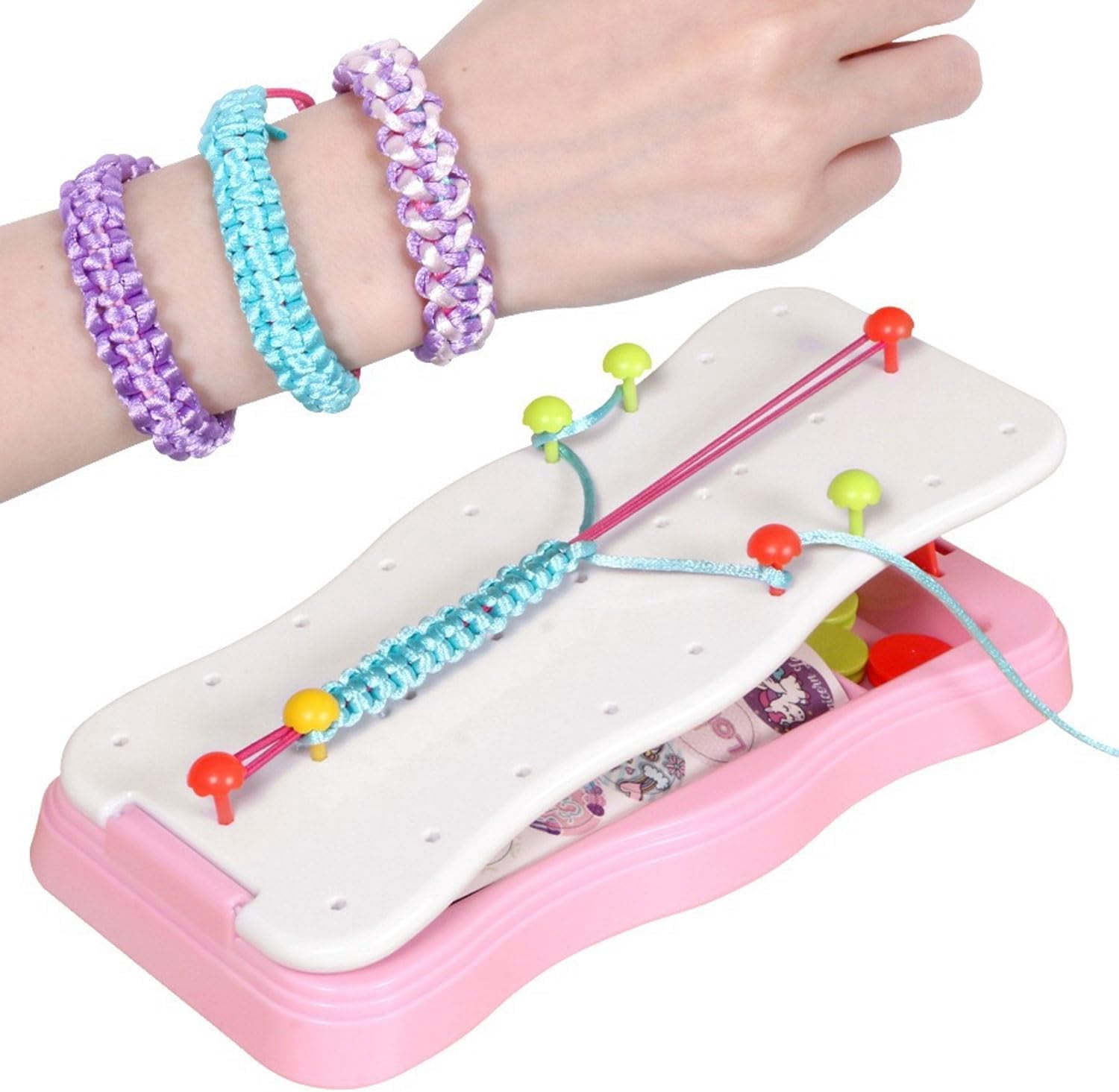 LANFENG DIY Friendship Bracelet Making Kit - Includes 15 Buckles ...