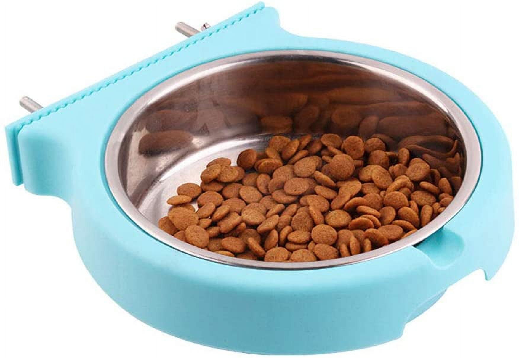 LANFENG Dog Cat Bowls, Removable Stainless Steel Hanging Pet Cage Bowls ...