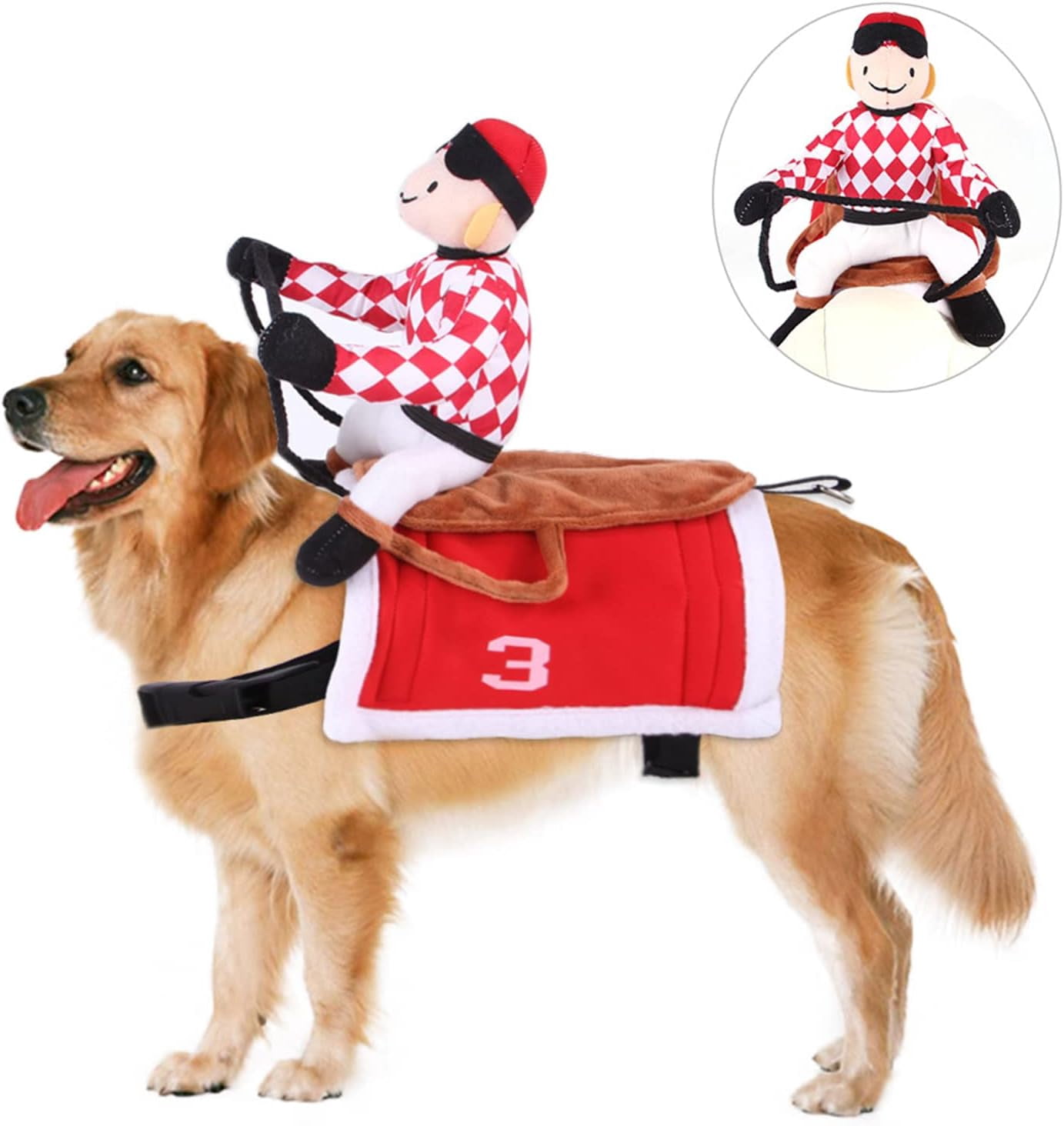 LANFENG Dog Halloween Costume Cowboy Rider Costume for Dogs Knight ...