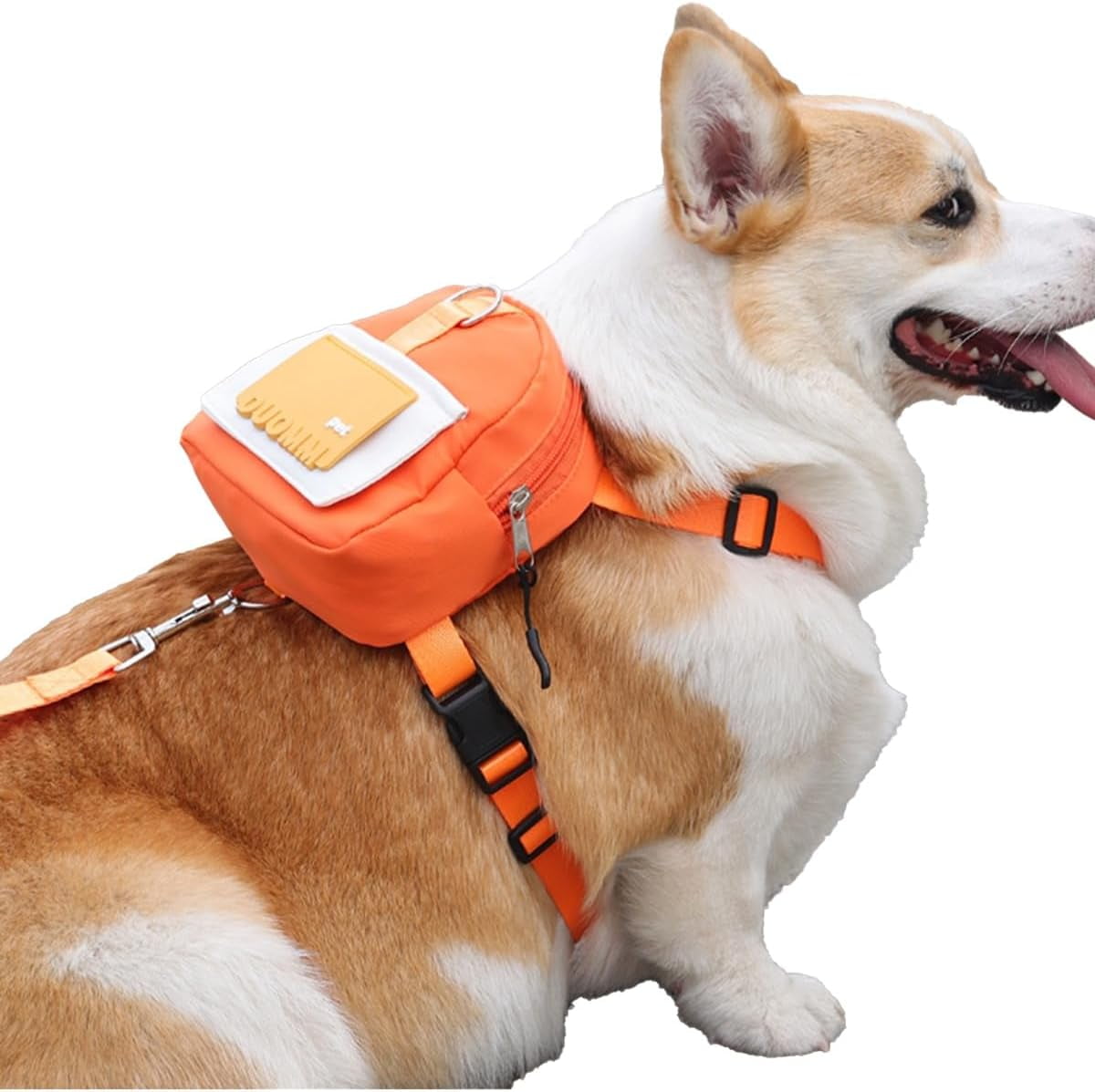 LANFENG Dog Harness Backpack with Leash-Adjustable Dog Saddlebag ...