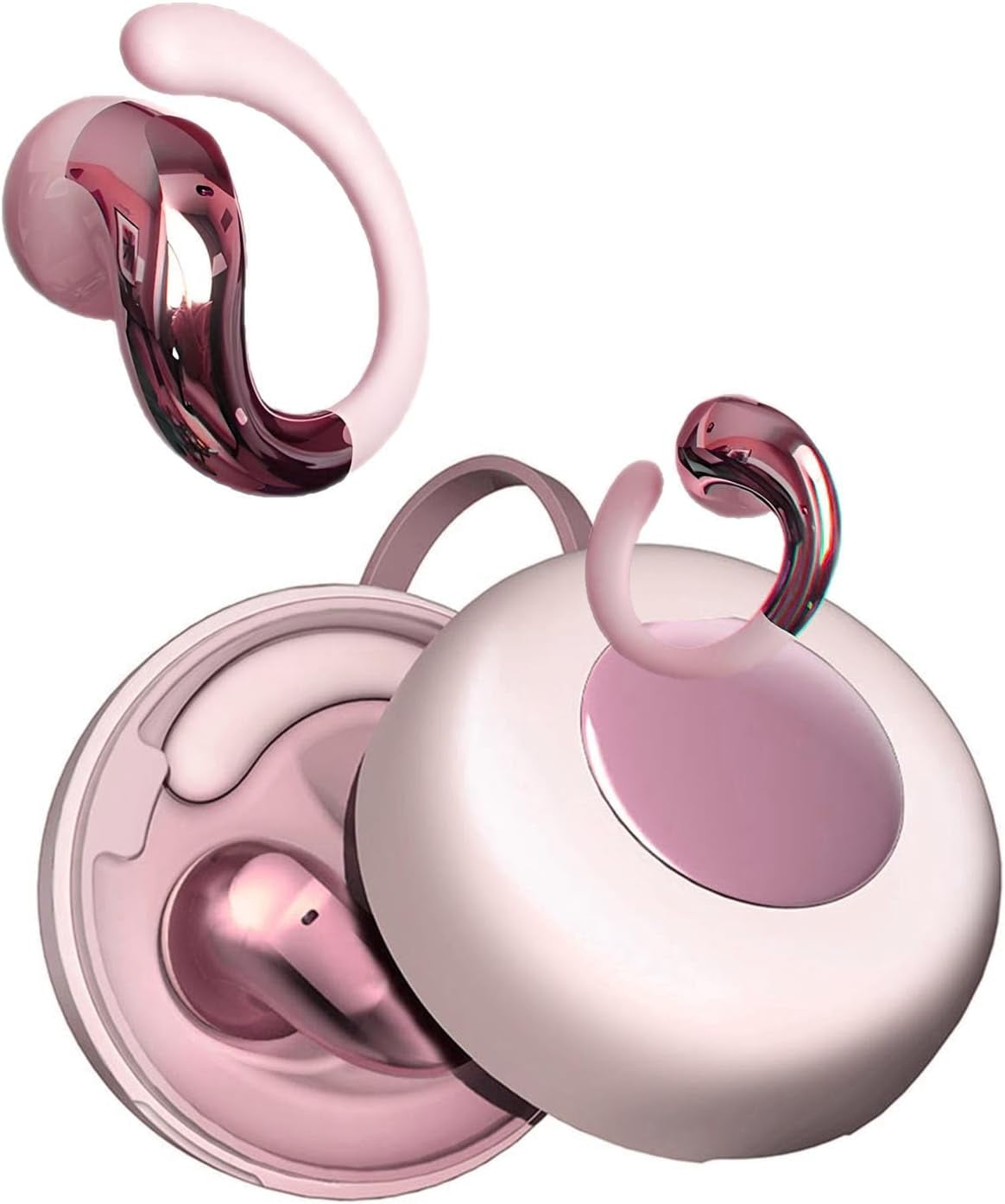 LANFENG Ear Clip On Earrings Earbuds Tws Bluetooth Wireless Ear Clip On Headphones Ear Buds With ...