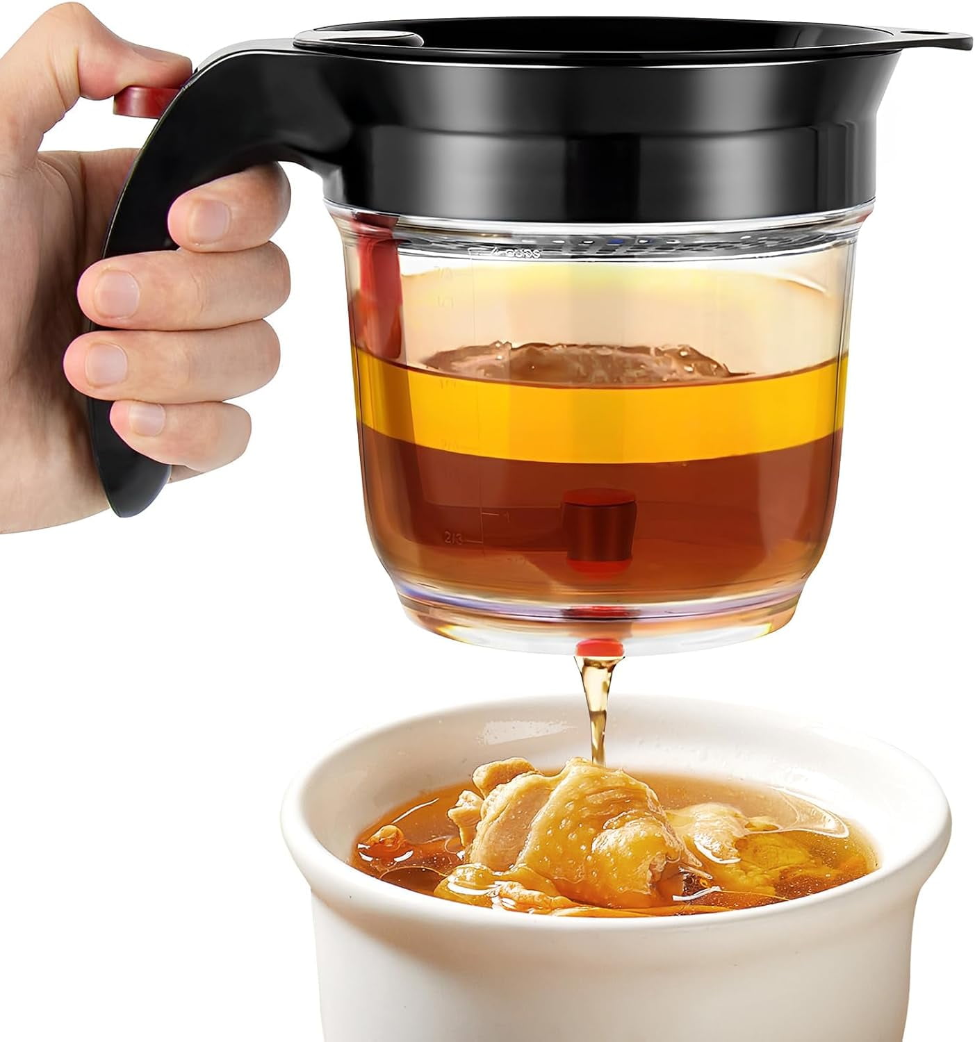 LANFENG Fat Separator with Bottom Release and Oil Strainer Gravy ...