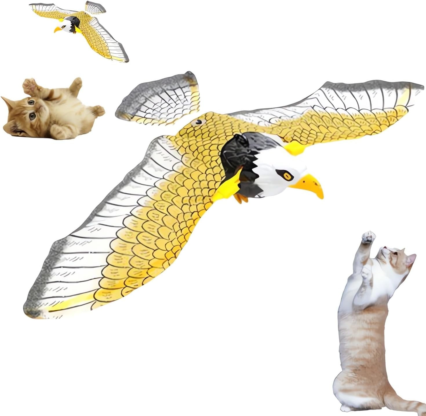 LANFENG Flying Bird Cat Toy, Automatic Hanging Eagle Flying Bird Funny ...