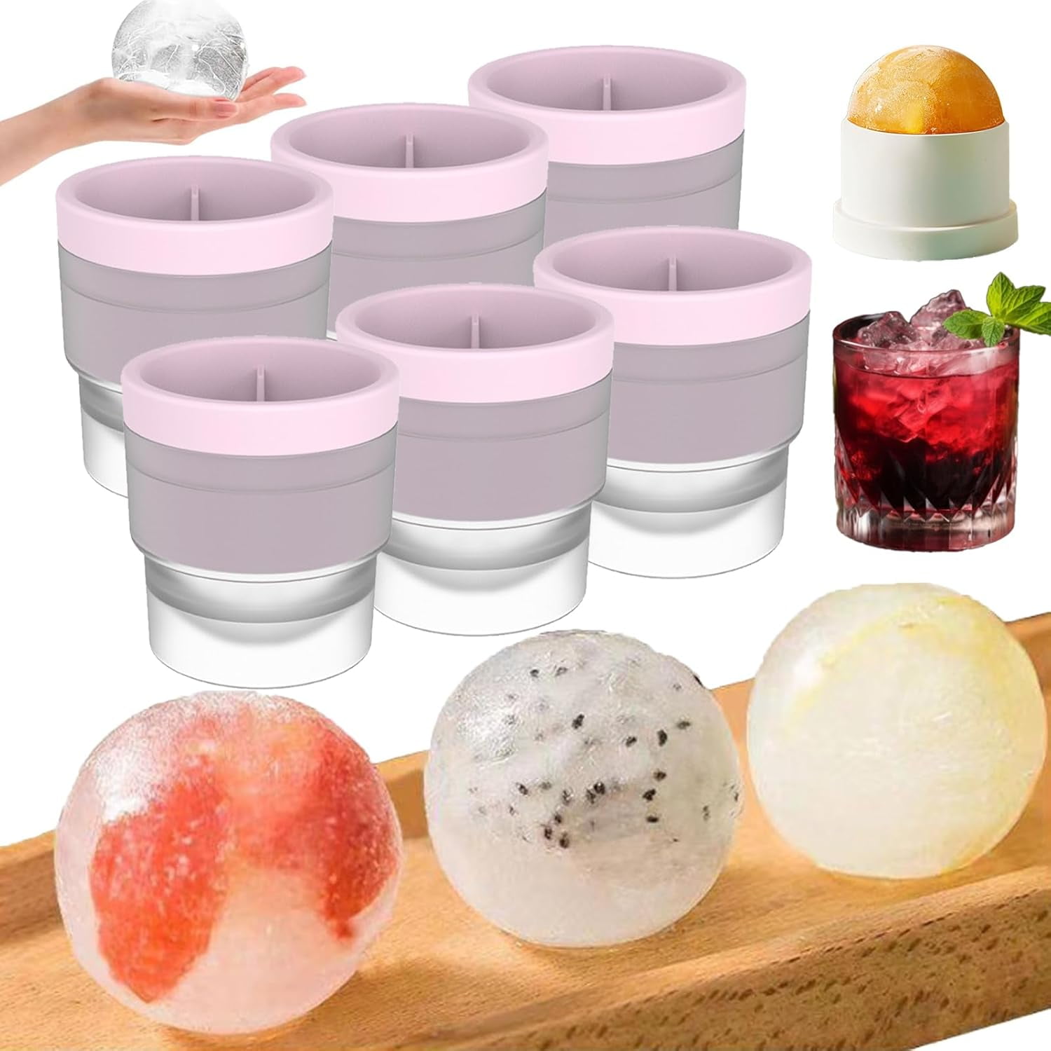 LANFENG Food Grade Stackable Slow Melting DIY Ice Ball for Cocktail ...