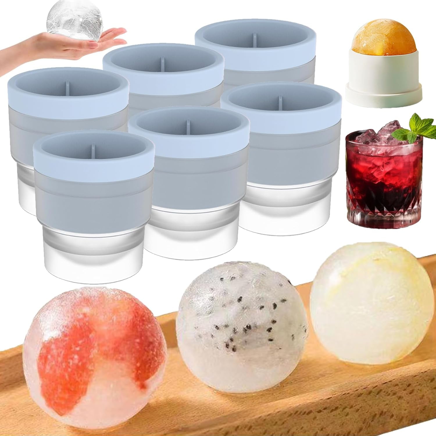 LANFENG Food Grade Stackable Slow Melting DIY Ice Ball for Cocktail ...