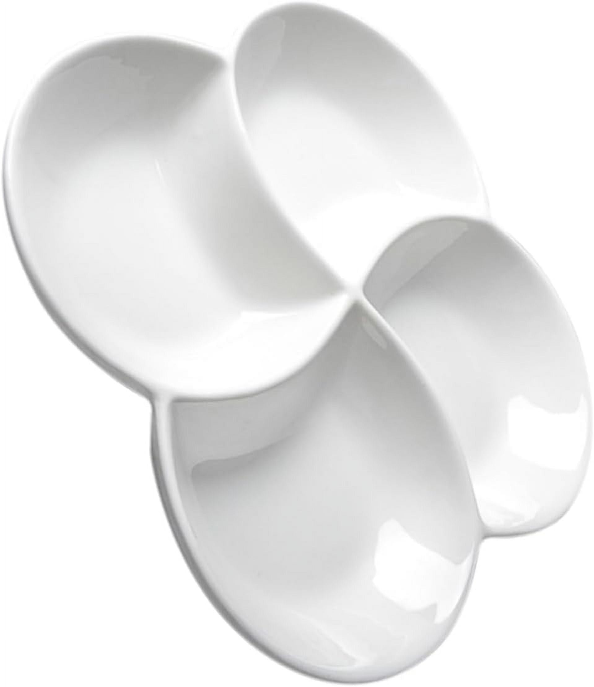 LANFENG Four-Compartment Party Fruit Plate Tray in White Melamine for ...