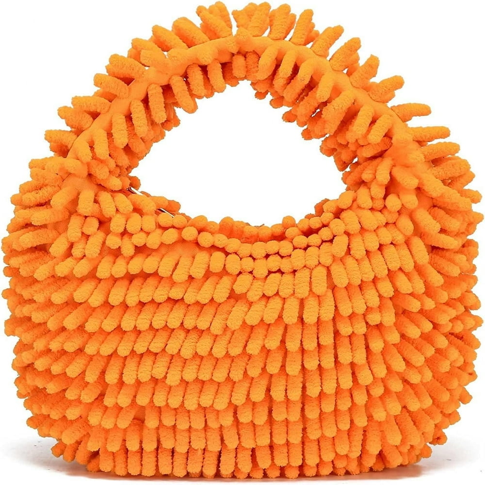 LANFENG Fuzzy Purse Fluffy Tote Bag Cute Plush Purse for Women ...