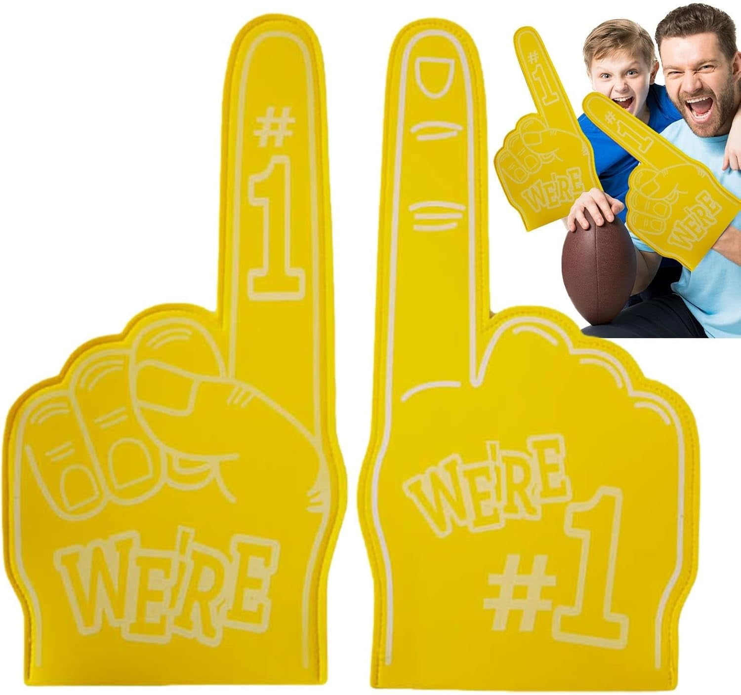 LANFENG Giant Foam Finger 18 Inch, We're Number 1 Foam Hand for All ...