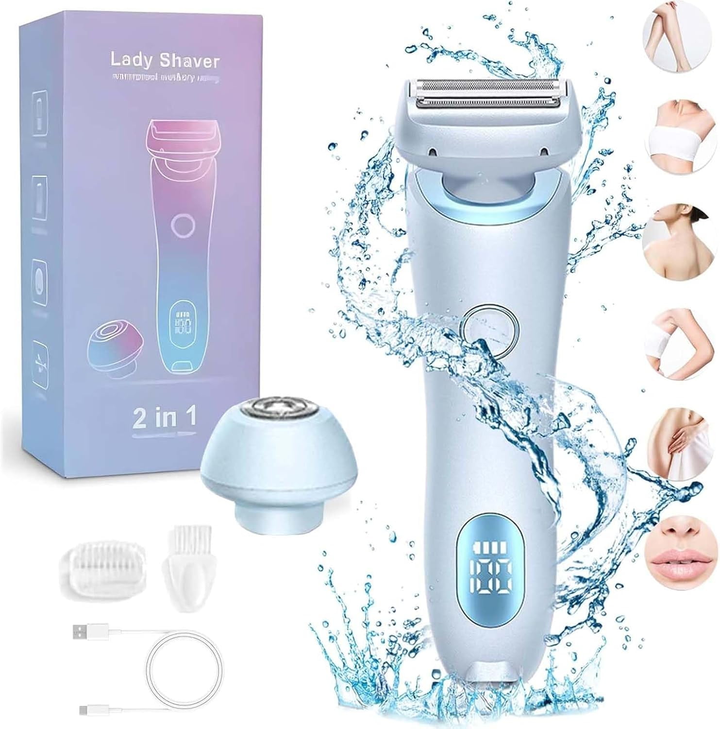 LANFENG Glide Pro 3.0 Razor, Dusk Razor for Women, Dusk Glide Pro 3.0 Shaver, Dusk - 2 in 1 ...