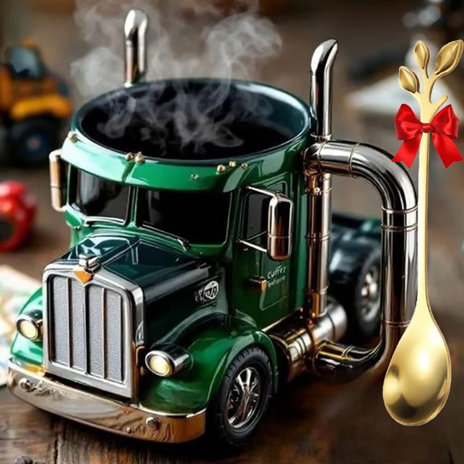 LANFENG Handcrafted Truck Coffee Mug, Semi-Truck Coffee Mugs, Trucker ...