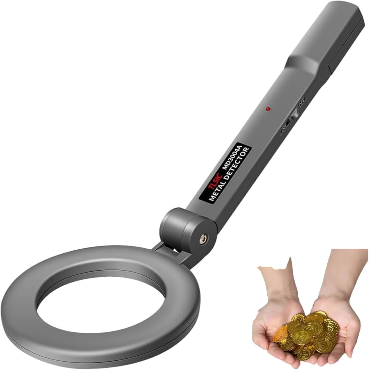 LANFENG Handheld Highly Sensitive Metal Detector with Red Light and ...