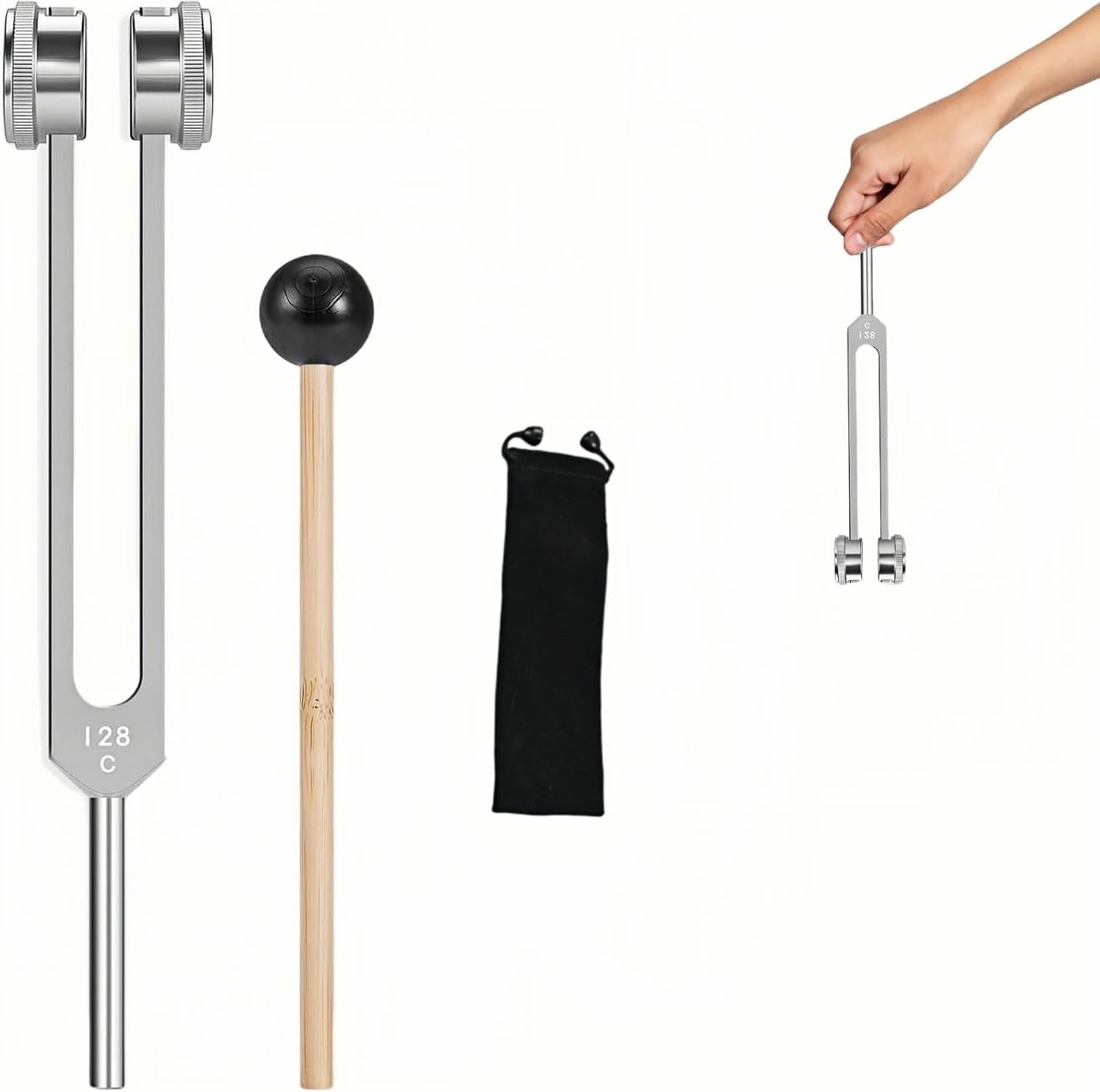 LANFENG Healing Tuning Fork 128 Hz for Sound Therapy Aluminum Alloy Chakra Set - Walmart.com