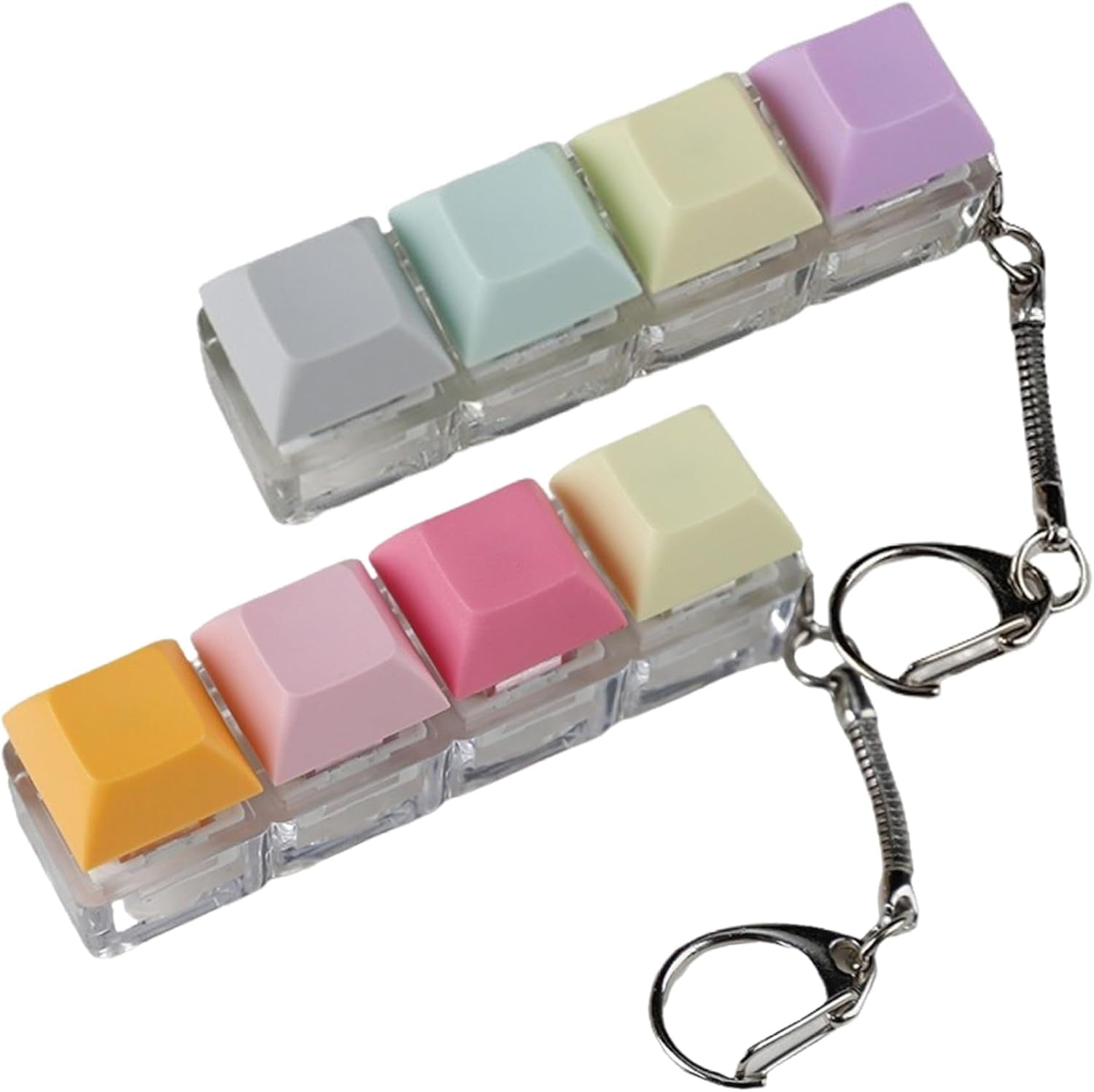 LANFENG Keyboard Fidget Compact Stress Relief 4-Key Keyboard Fidget Toy ...