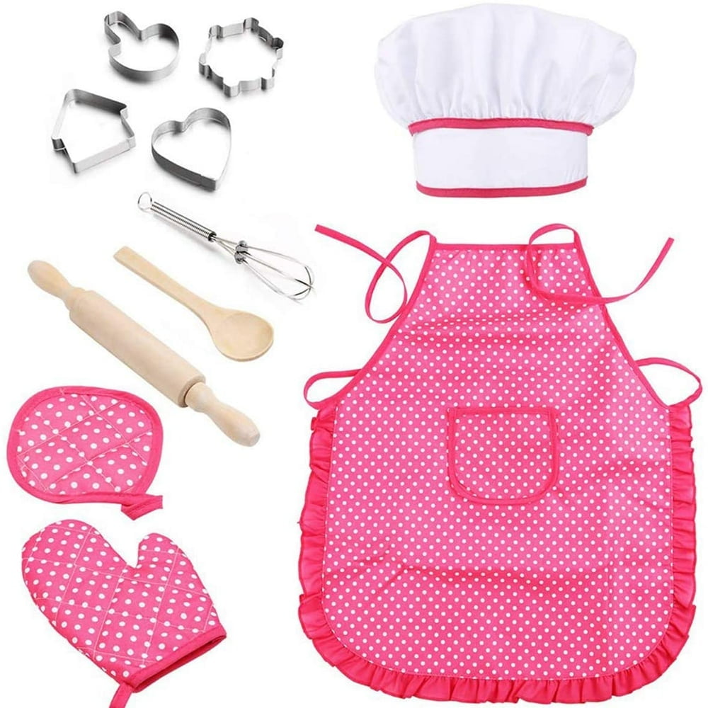 LANFENG Kids Cooking and Baking Set Toddler Pretend Play Chef Role Play ...