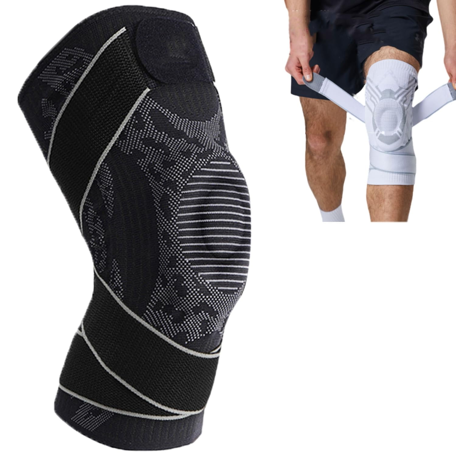 LANFENG Knee Braces for Knee Pain, Compression Knee Sleeves with ...