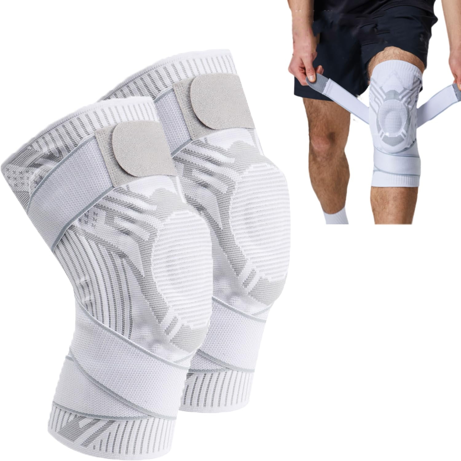 LANFENG Knee Braces for Knee Pain, Compression Knee Sleeves with ...