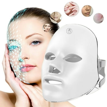 7 Color LED Light Therapy Facial Mask for Acne Reduction and Skin Care ...