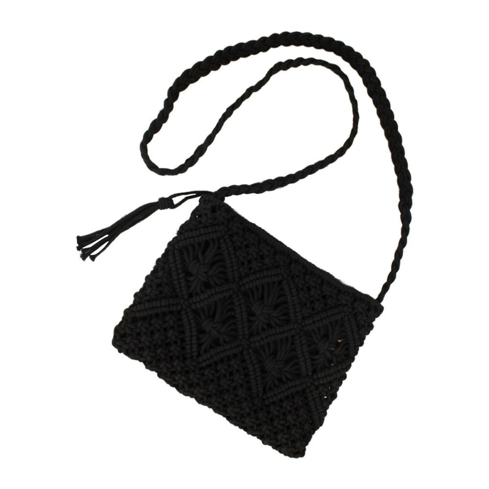 LANFENG Leather Purse Women Handwoven Crossbody Summer Beach Clutch ...