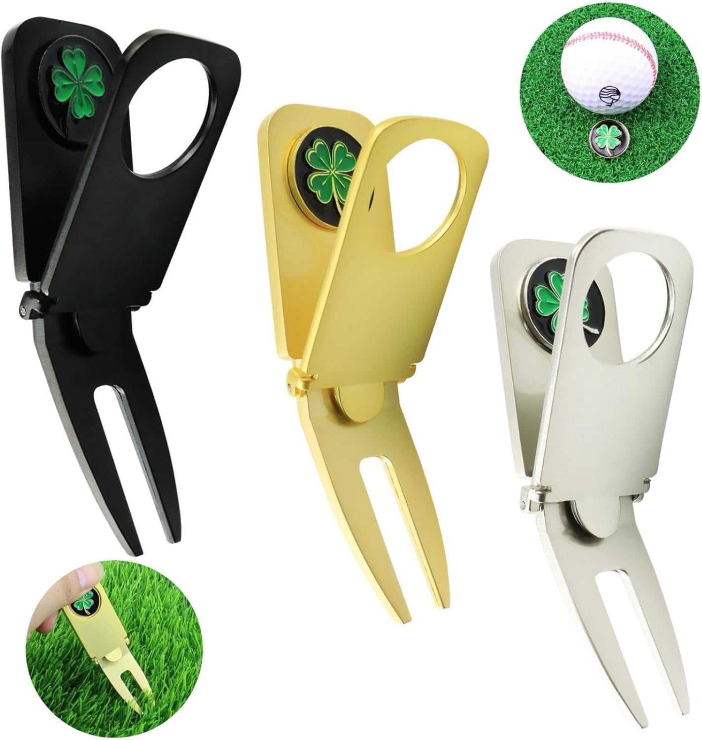 LANFENG Lucky Clover Golf Cigar Holder for Golf Cart - Magnetic Cigar ...