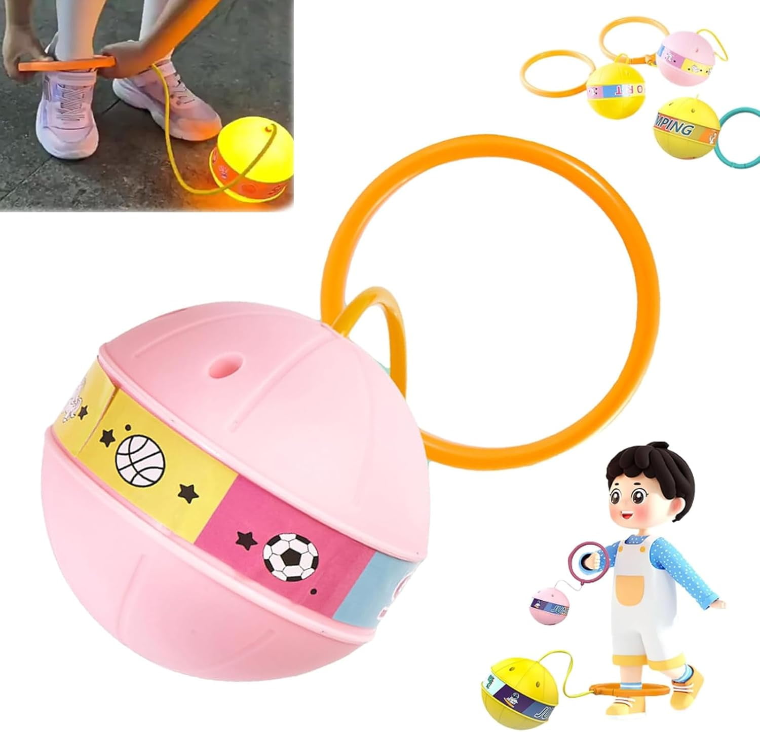 LANFENG Luminous Glowing Bouncing Ball For Fun Balance Play Ball ...