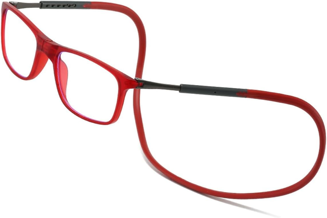 LANFENG Magnetic Bridge Front Connect Reading Glasses Clear or Blue ...