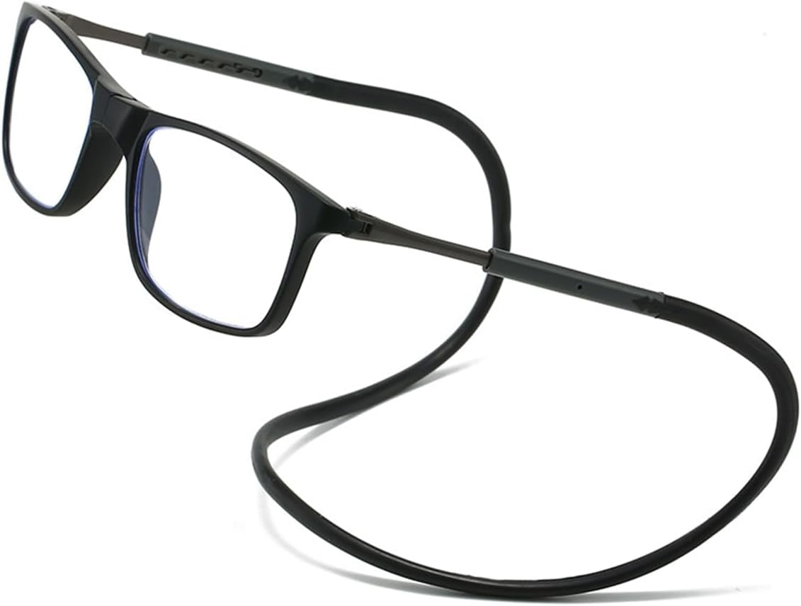 LANFENG Magnetic Bridge Front Connect Reading Glasses Clear or Blue ...