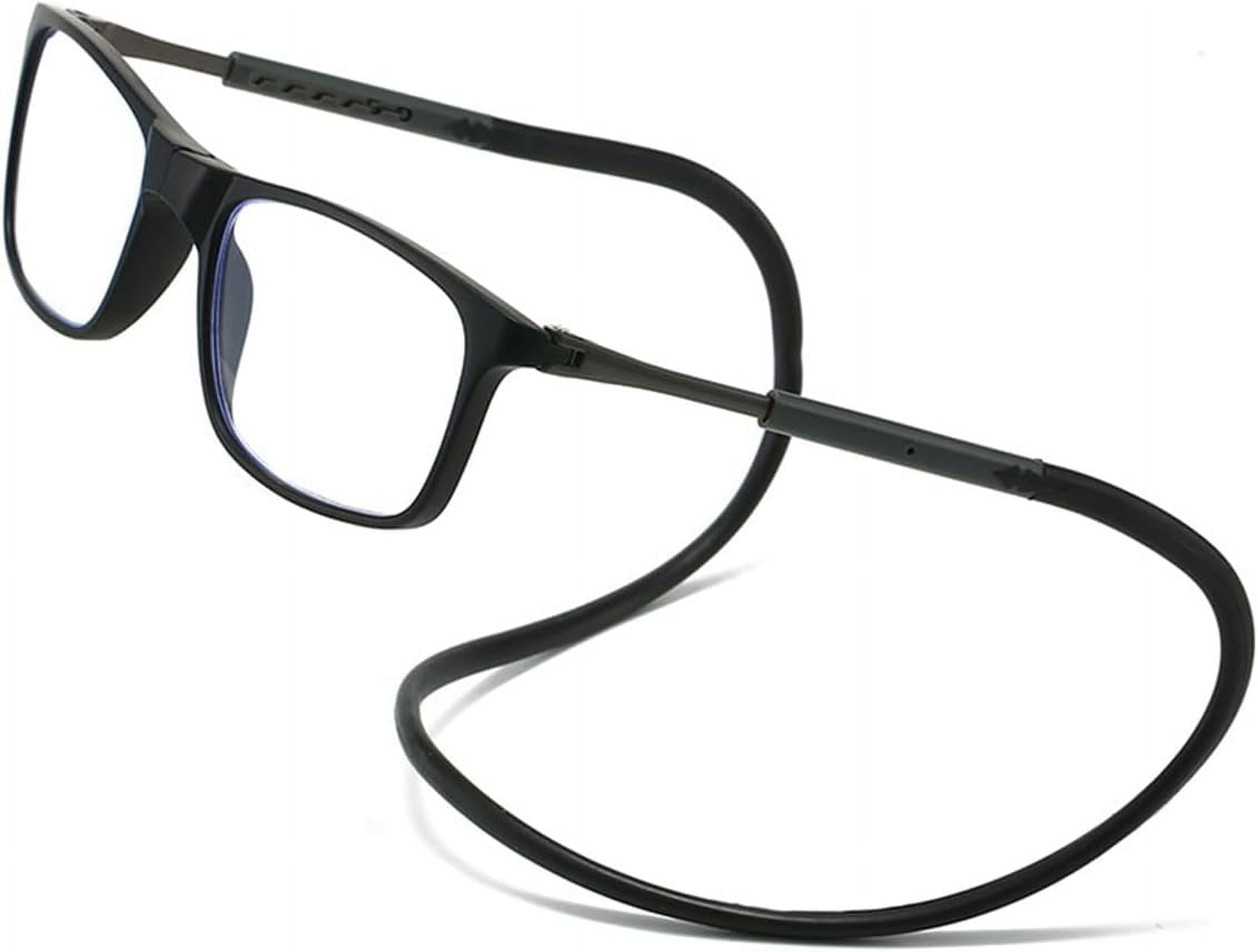 LANFENG Magnetic Bridge Front Connect Reading Glasses Clear or Blue ...