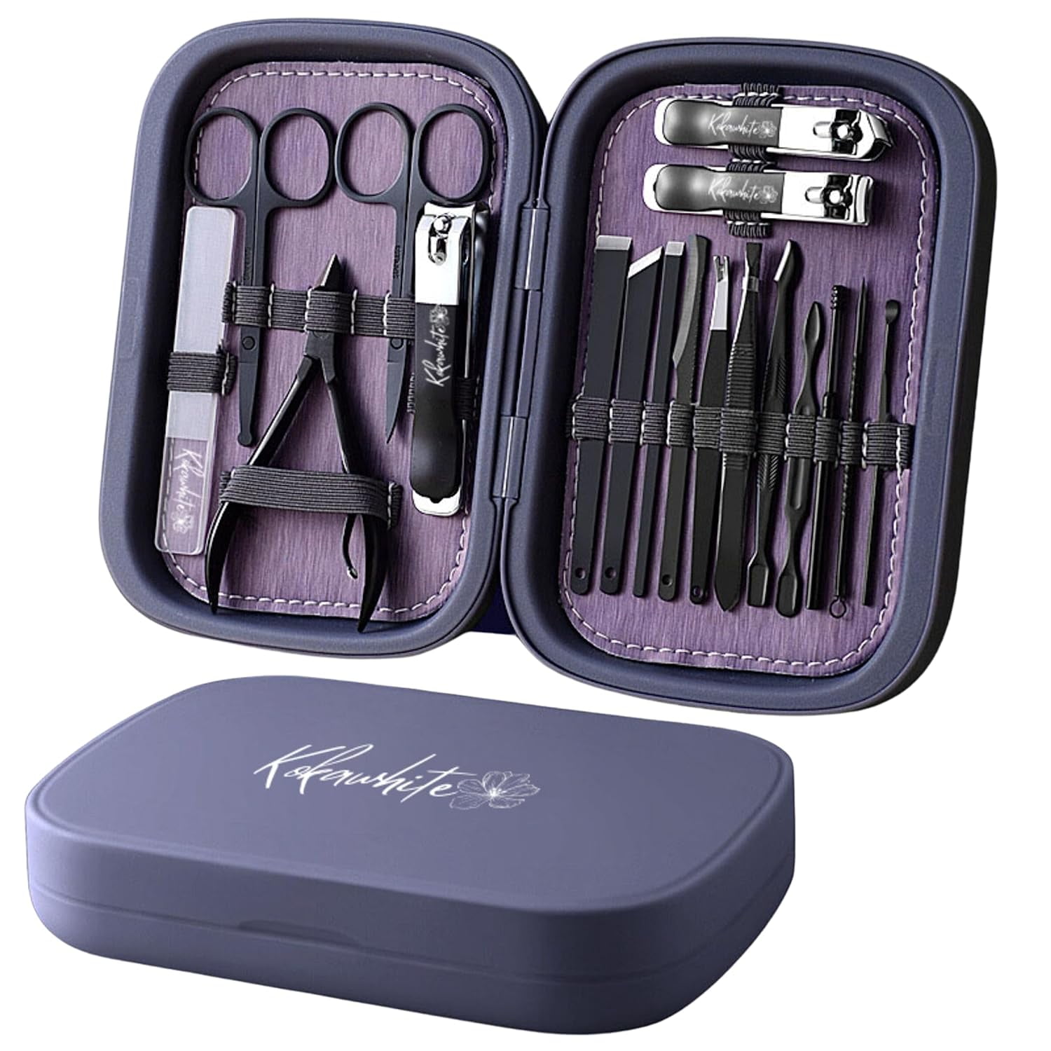 LANFENG Manicure Sets and Pedicure Kits, 18 Pieces Stainless Steel ...