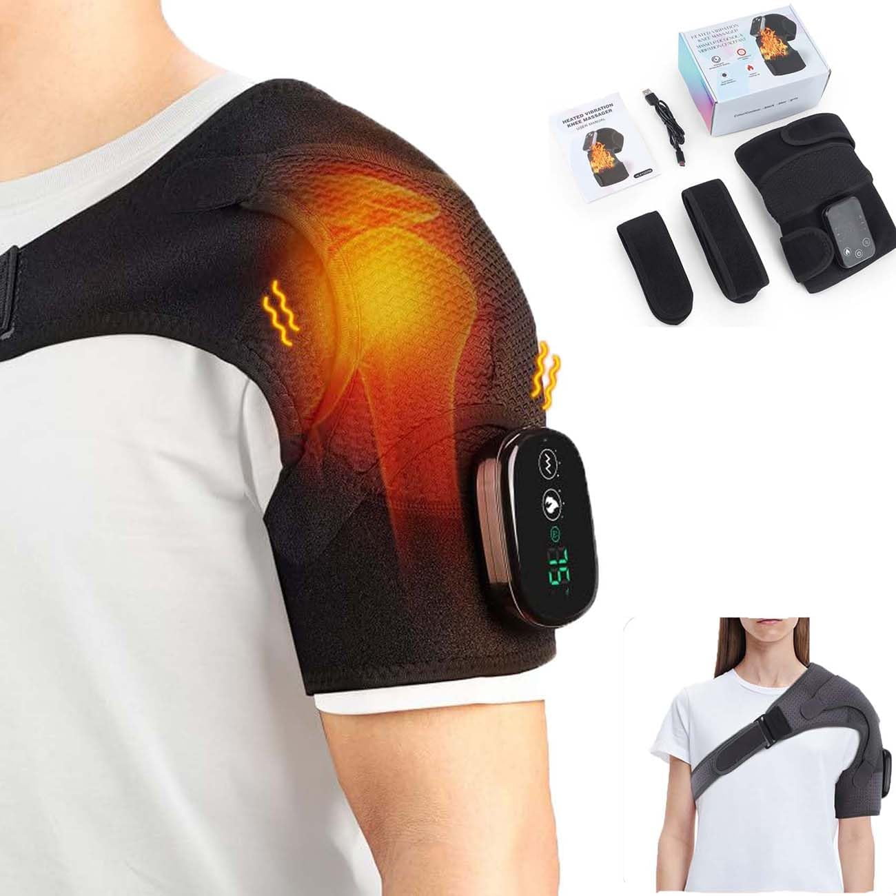 LANFENG Massages 3 in 1 Shoulder Device, Relieflylab Shoulder Wrap ...