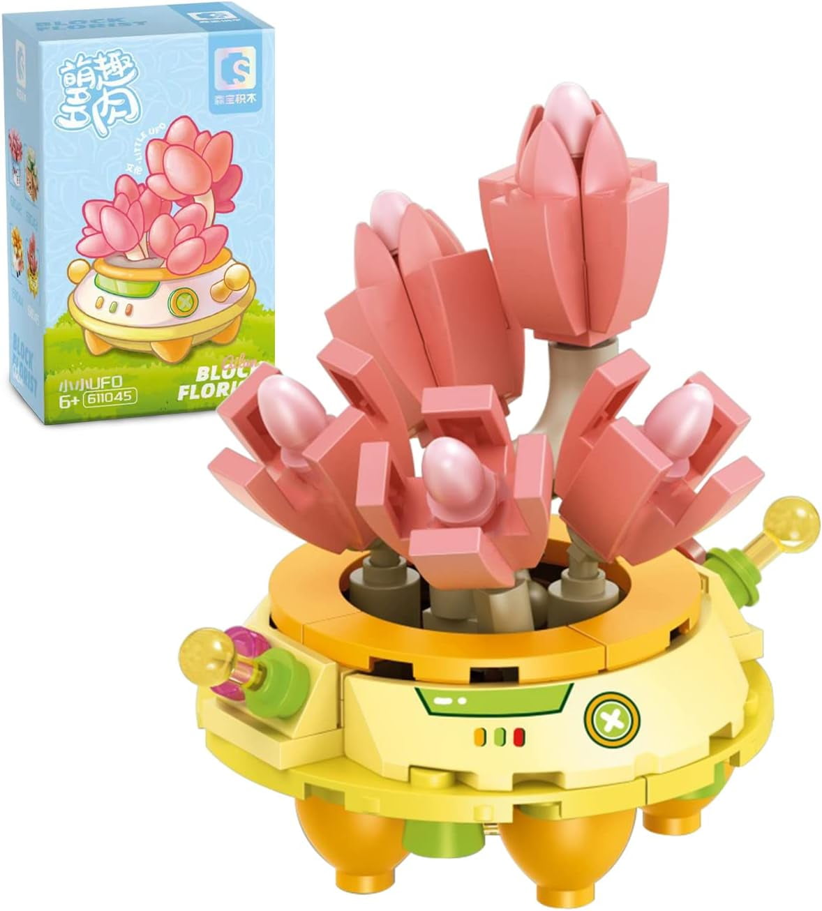 LANFENG Mini Succulent Bonsai Building Blocks Set,Creative Simulation ...