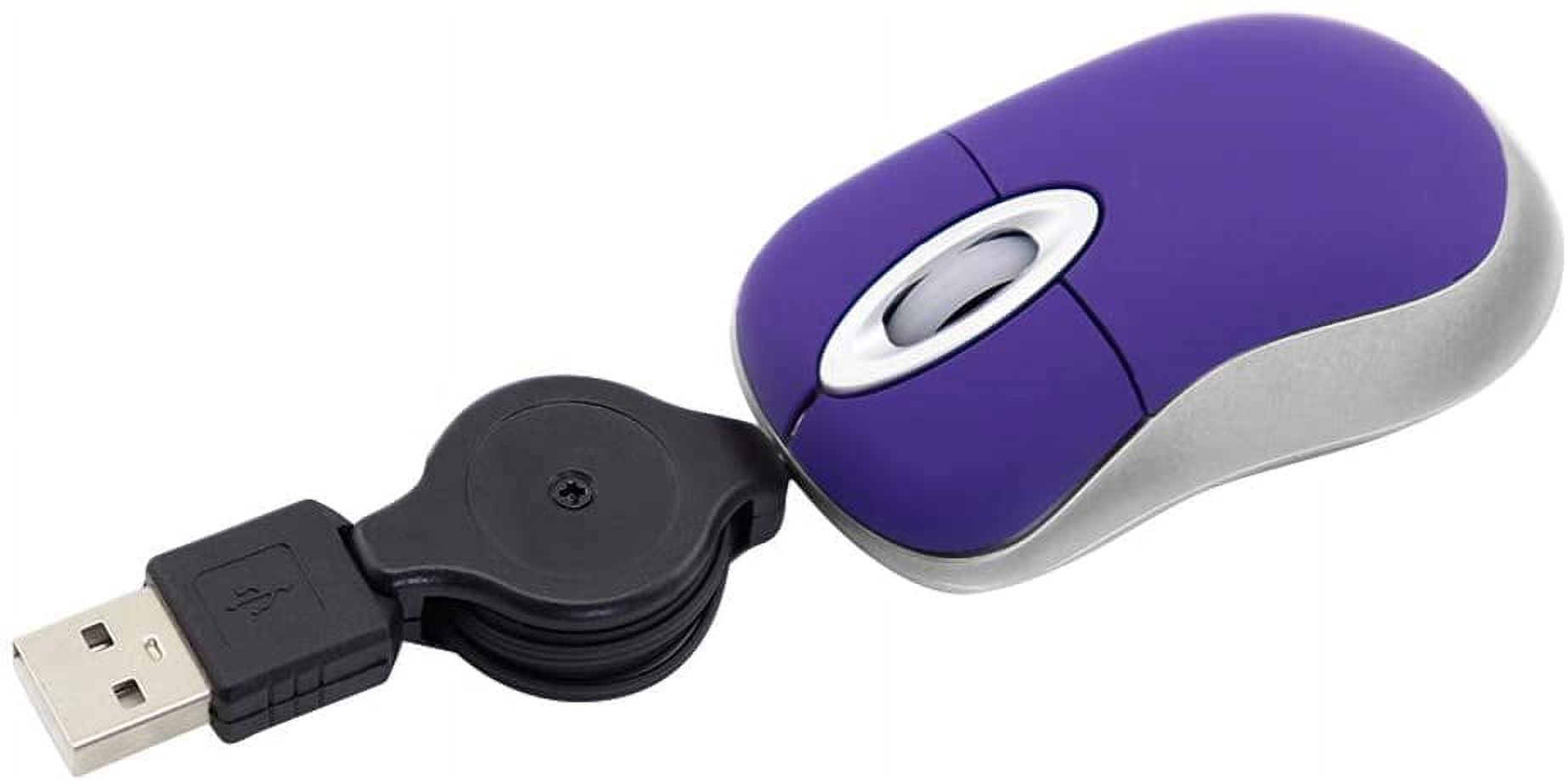 LANFENG Mini USB Wired Mouse,Retractable Cable Tiny Small Mouse for 3-8 ...