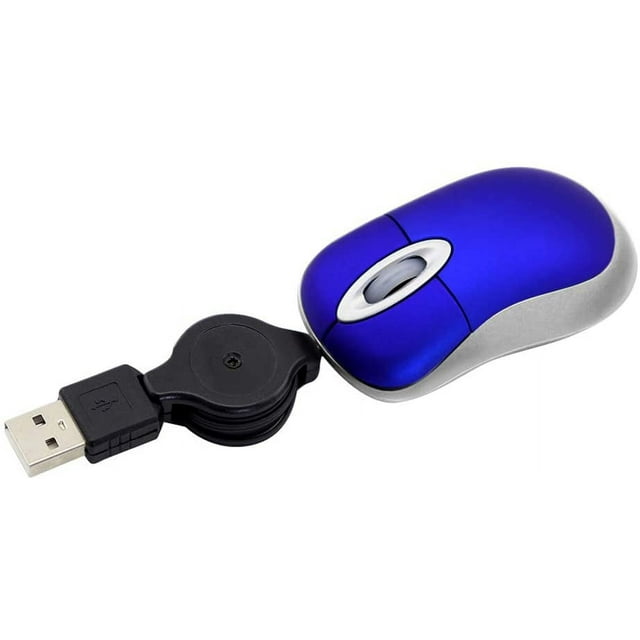 LANFENG Mini USB Wired Mouse,Retractable Cable Tiny Small Mouse for 3-8 ...