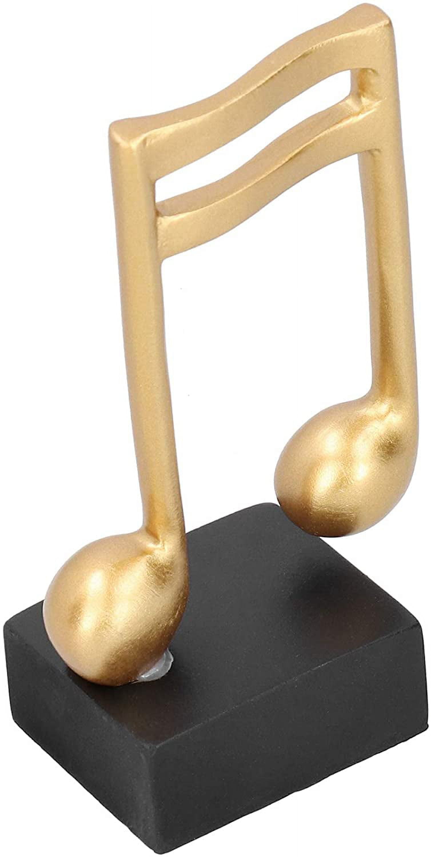 LANFENG Music Note Decor Statue, Gold Music Note Figurine Resin Musical ...